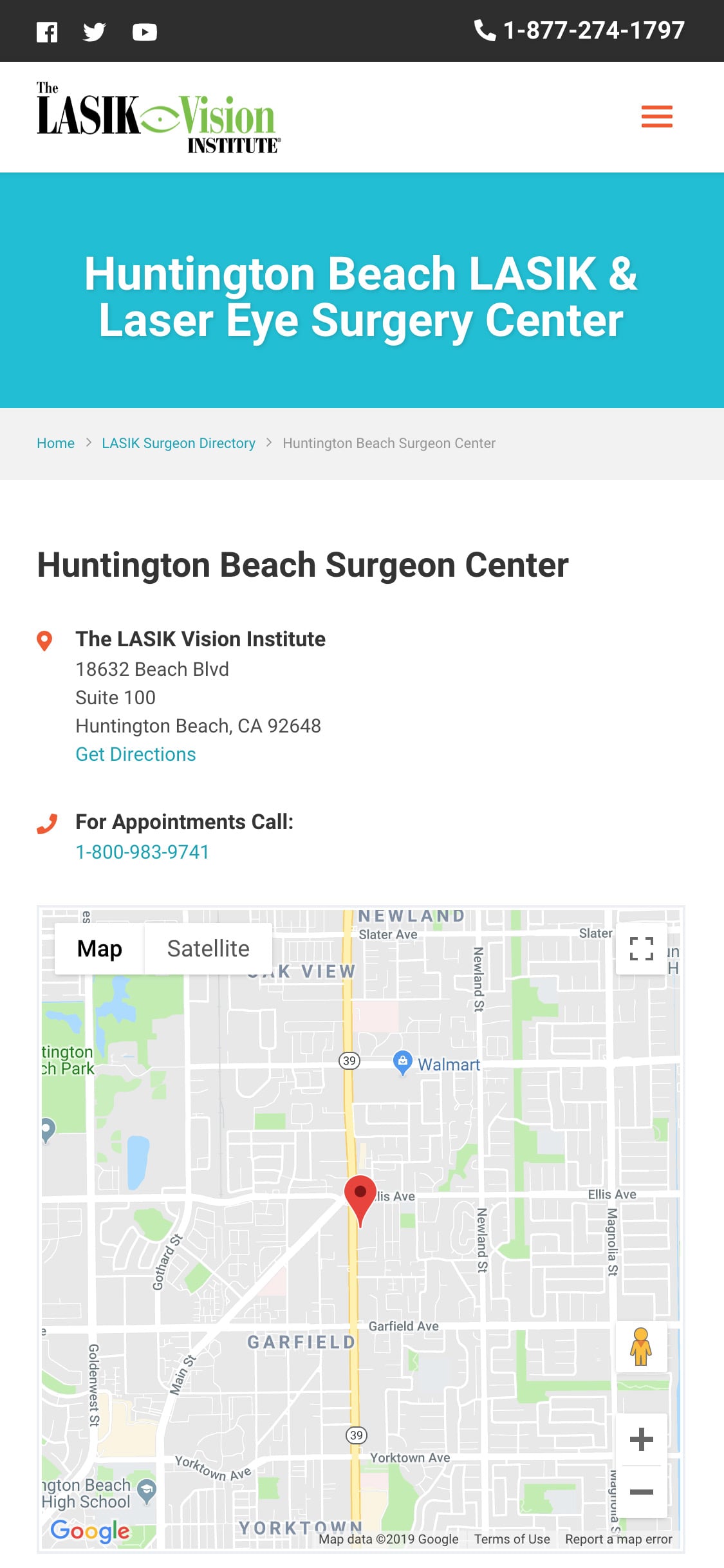 The LASIK Vision Institute – Website Development – Meta Interactive